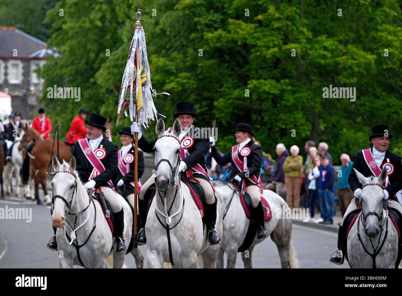 Peebles, UK. 18th June, 2025. Wednesday 18 June 2025 Peebles Beltane ...