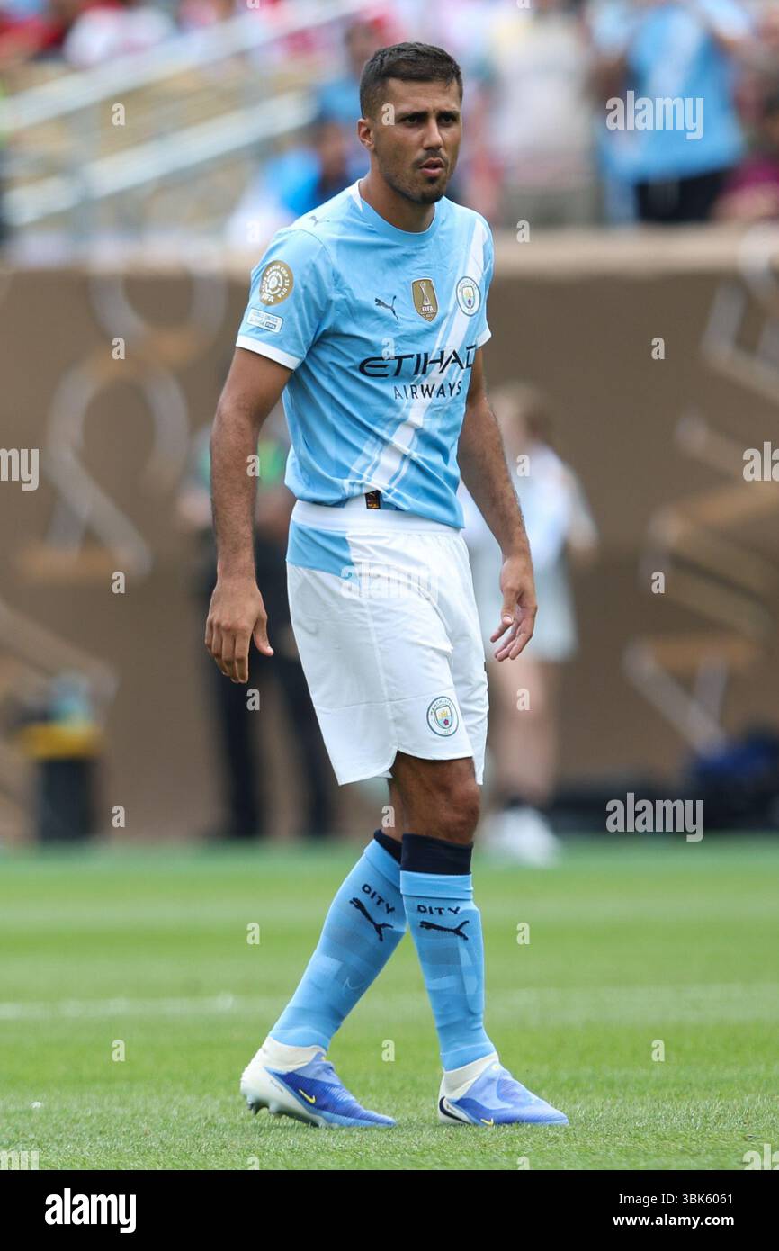 PHILADELPHIA, USA - 18th June 2025: Rodri of Manchester City during the ...
