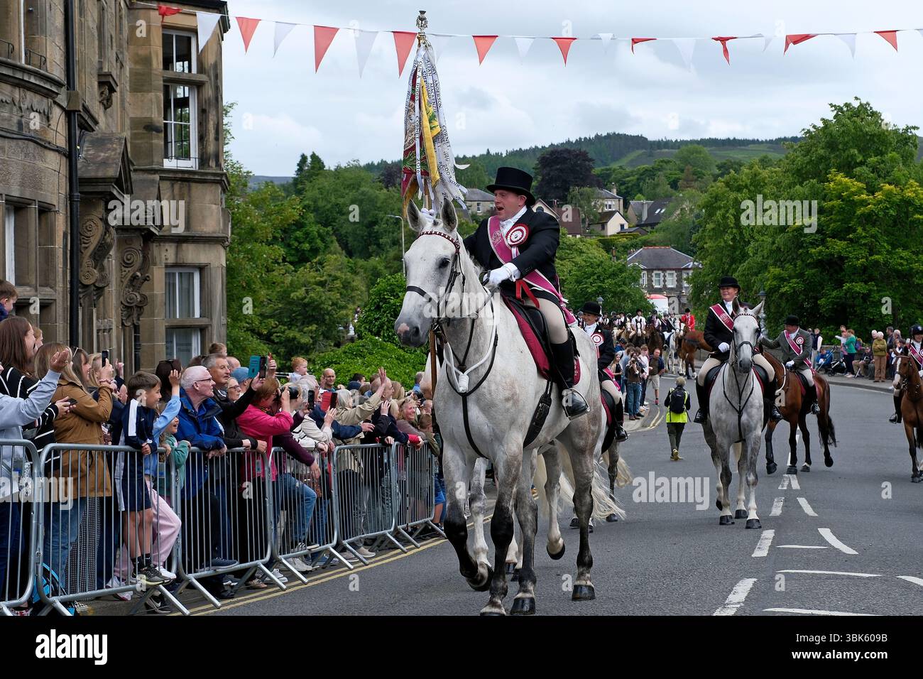 Peebles, UK. 18th June, 2025. Wednesday 18 June 2025 Peebles Beltane ...