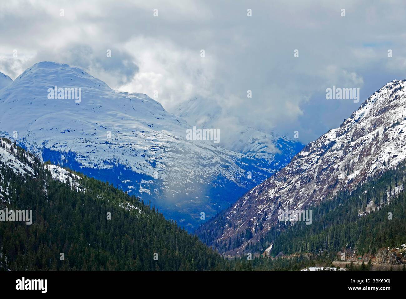 White Pass Summit Klondike Highway Skagway Alaska US USA Inside passage ...