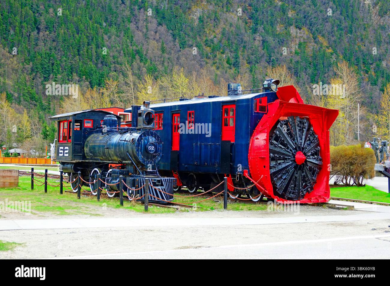 Rotary Snow Plow Steam Engine Train Skagway Alaska US USA Inside ...