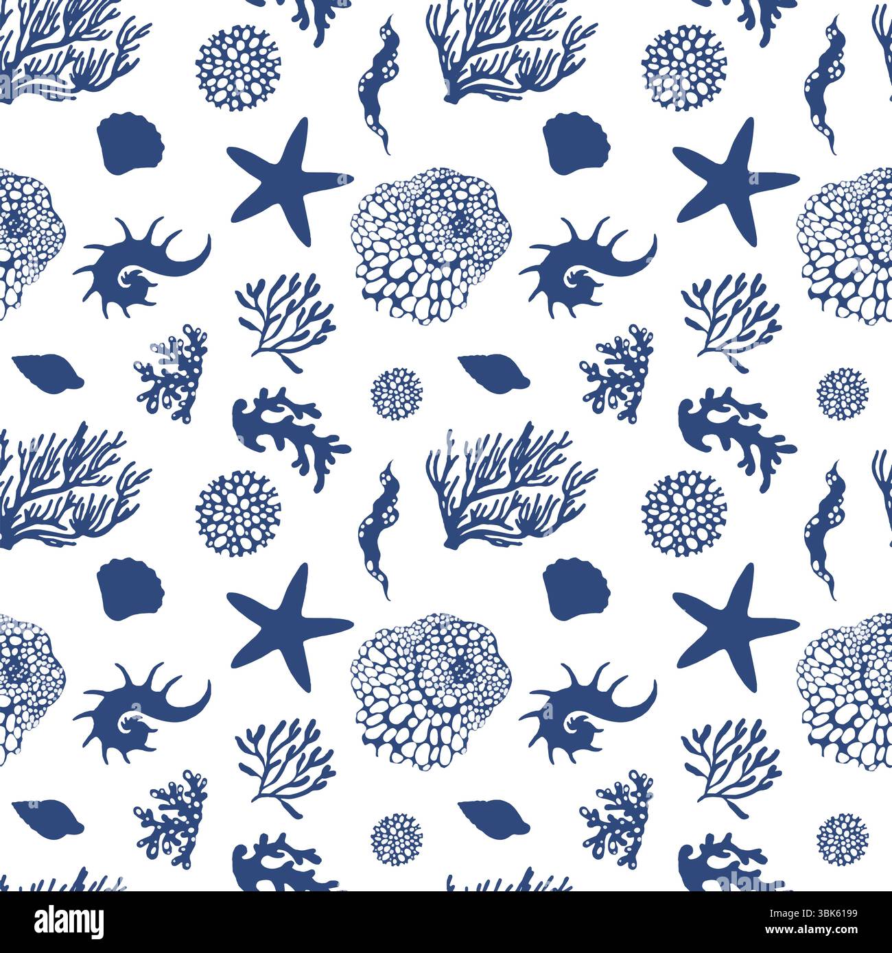 Seamless pattern shells on Stock Vector Images - Alamy