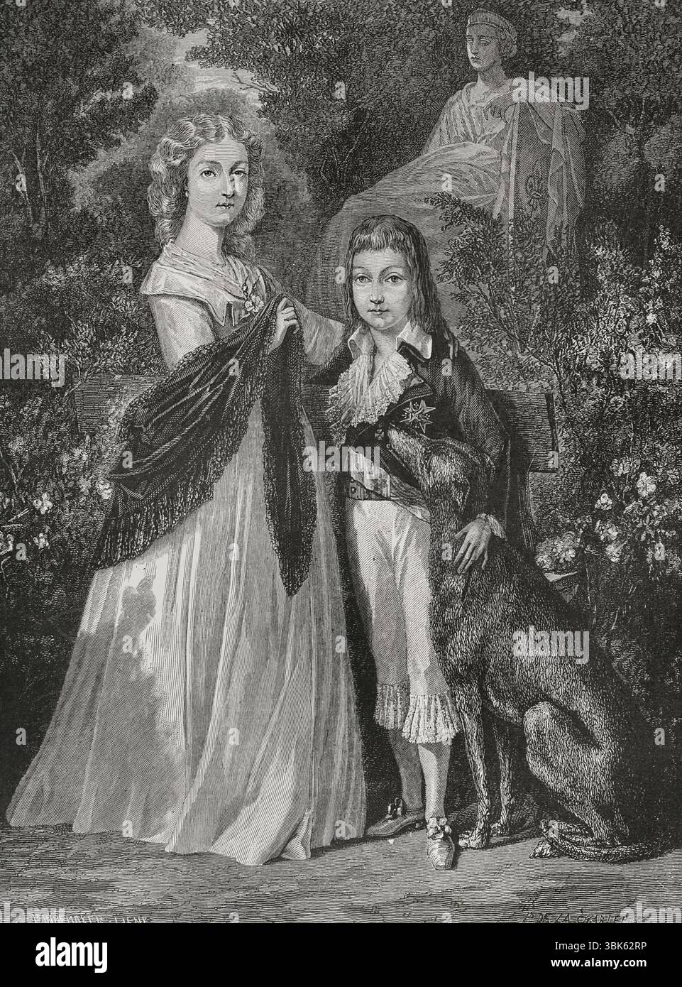 Portrait of two of the children of Louis XVI of France (1754-1793) and ...