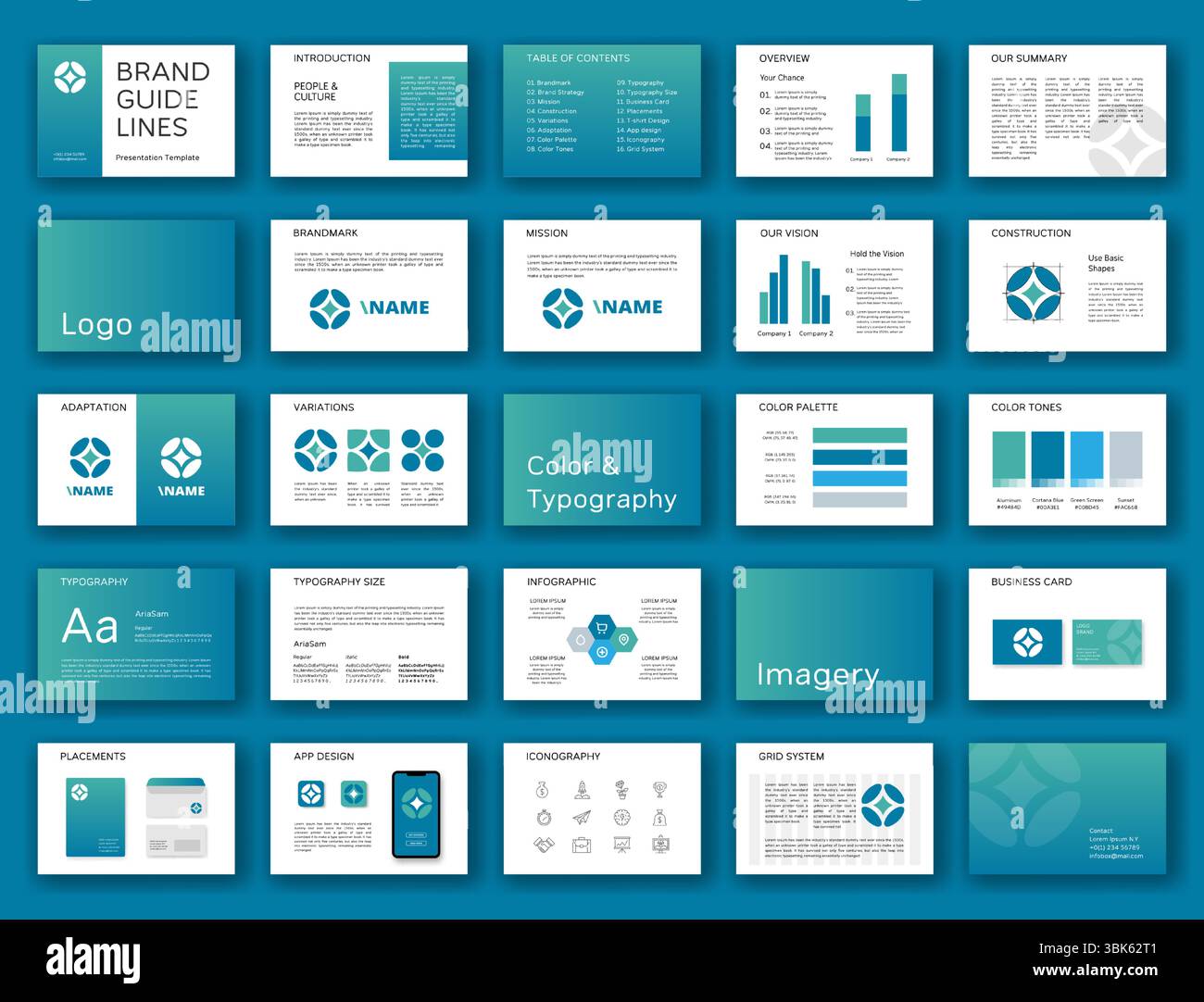 Logo guidebook. Brand identity layout. Corporate visual style ...