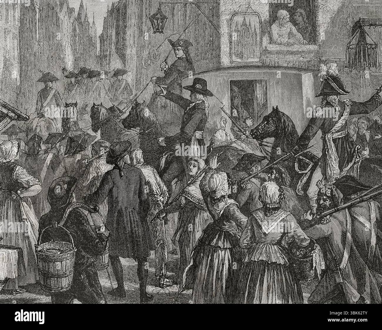 French Revolution. King Louis XVI (1754-1793) and the royal family ...