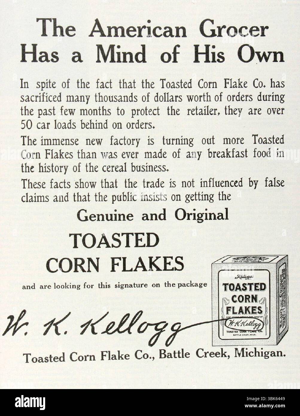 Kelloggs corn flakes print ads hi-res stock photography and images - Alamy