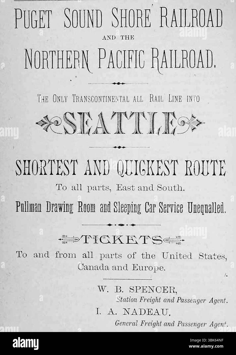 Old railroad advertisements Black and White Stock Photos & Images - Alamy