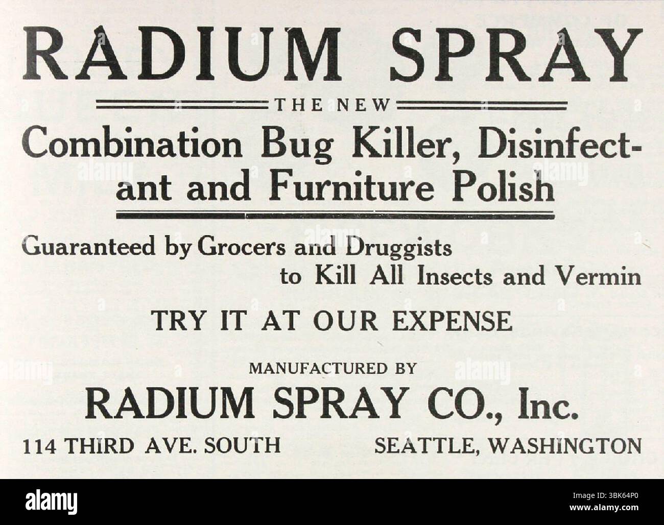 Disinfectant 1900s hi-res stock photography and images - Alamy