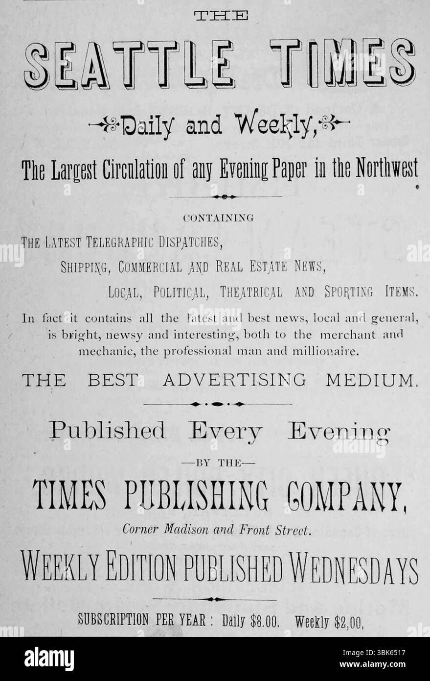 Vintage 1900’s newspaper advert Black and White Stock Photos & Images ...