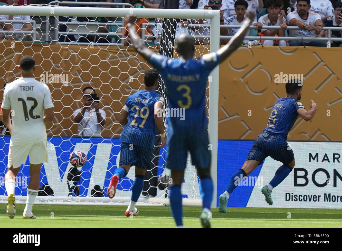 Al-Hilal's Ruben Neves, right, celebrates after scoring his side's ...