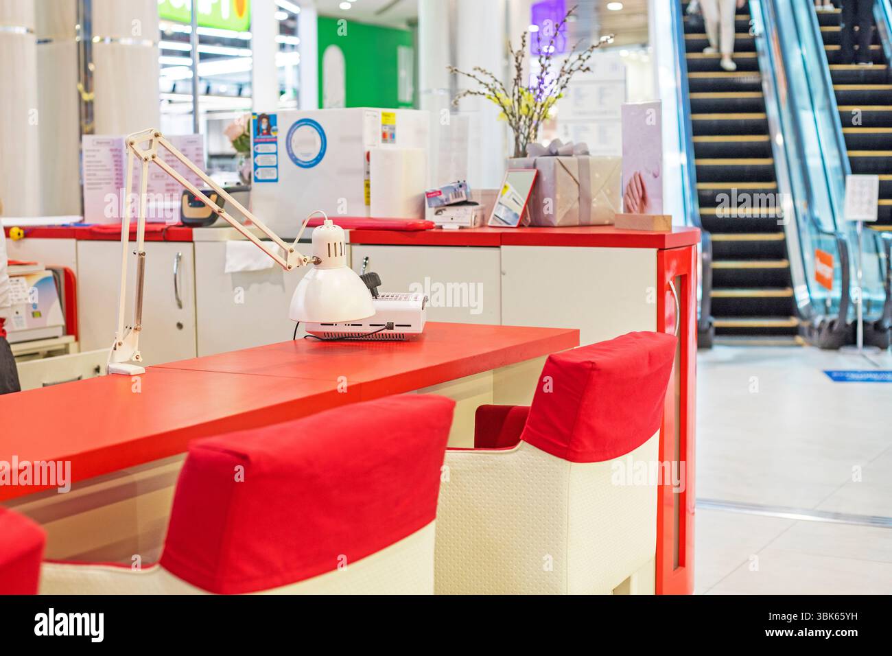 stylish information corner in the shopping center Stock Photo - Alamy