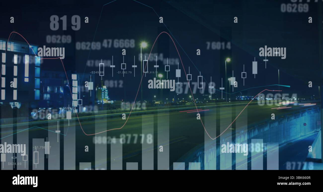 Bar chart candlestick graph over hi-res stock photography and images - Alamy