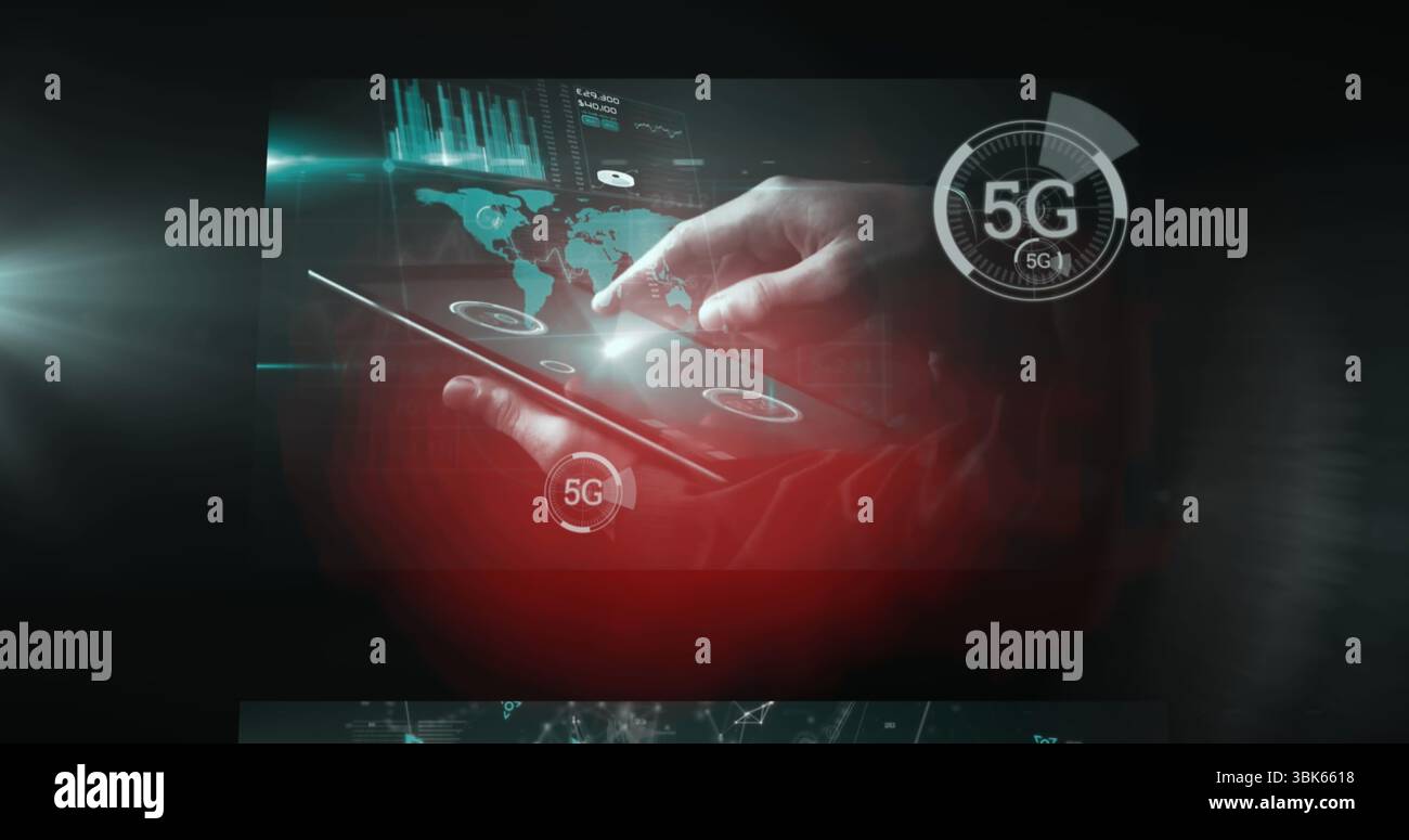 Hand scrolling through world hi-res stock photography and images - Alamy