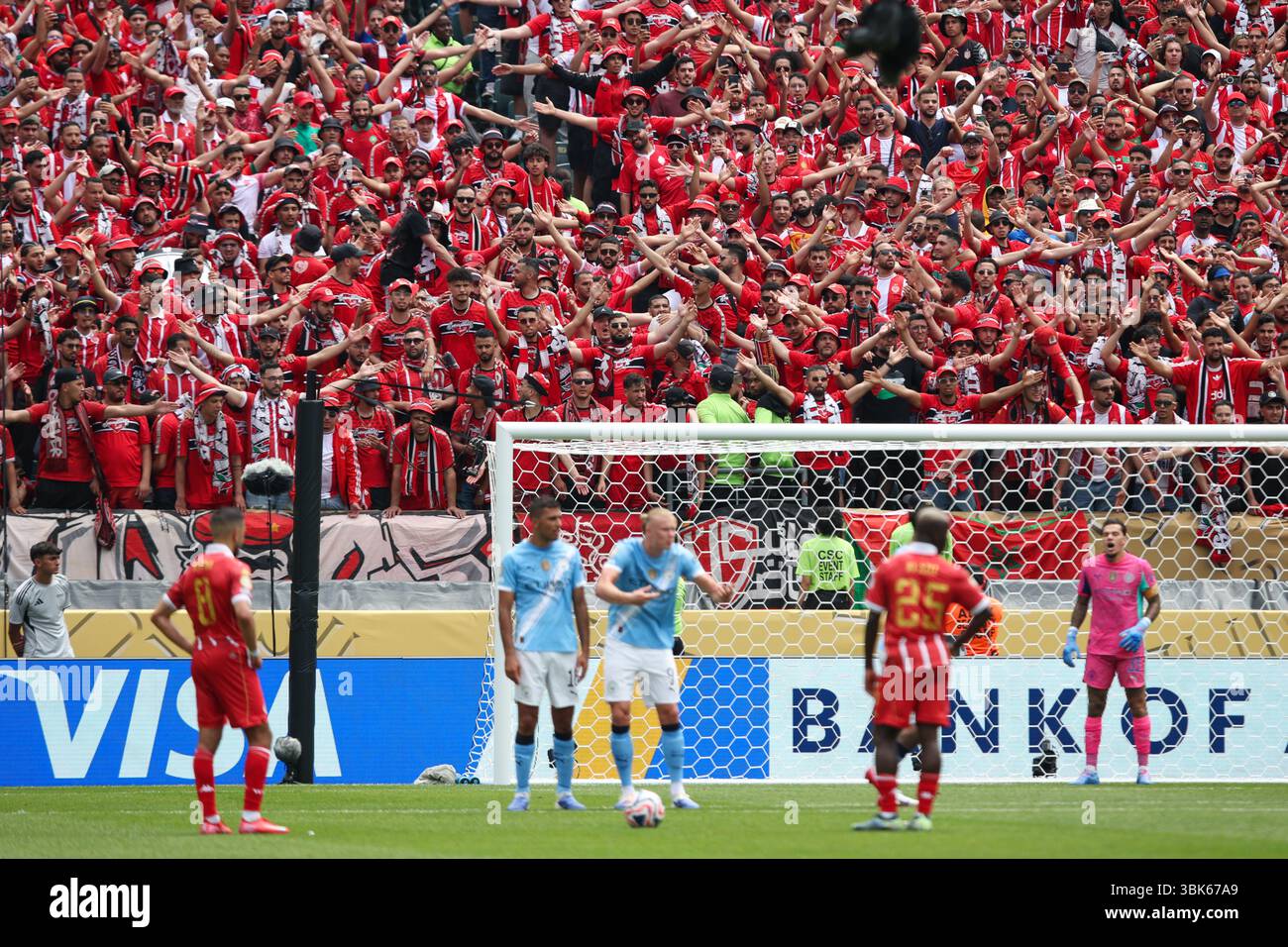 PHILADELPHIA, USA - 18th June 2025: Wydad AC fans during the FIFA Club ...