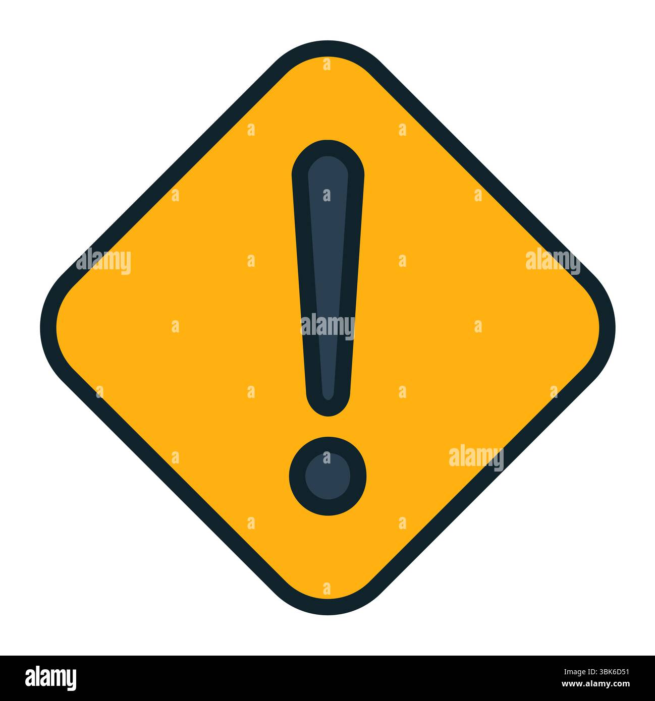 Bright yellow caution sign with exclamation mark Stock Vector Image ...
