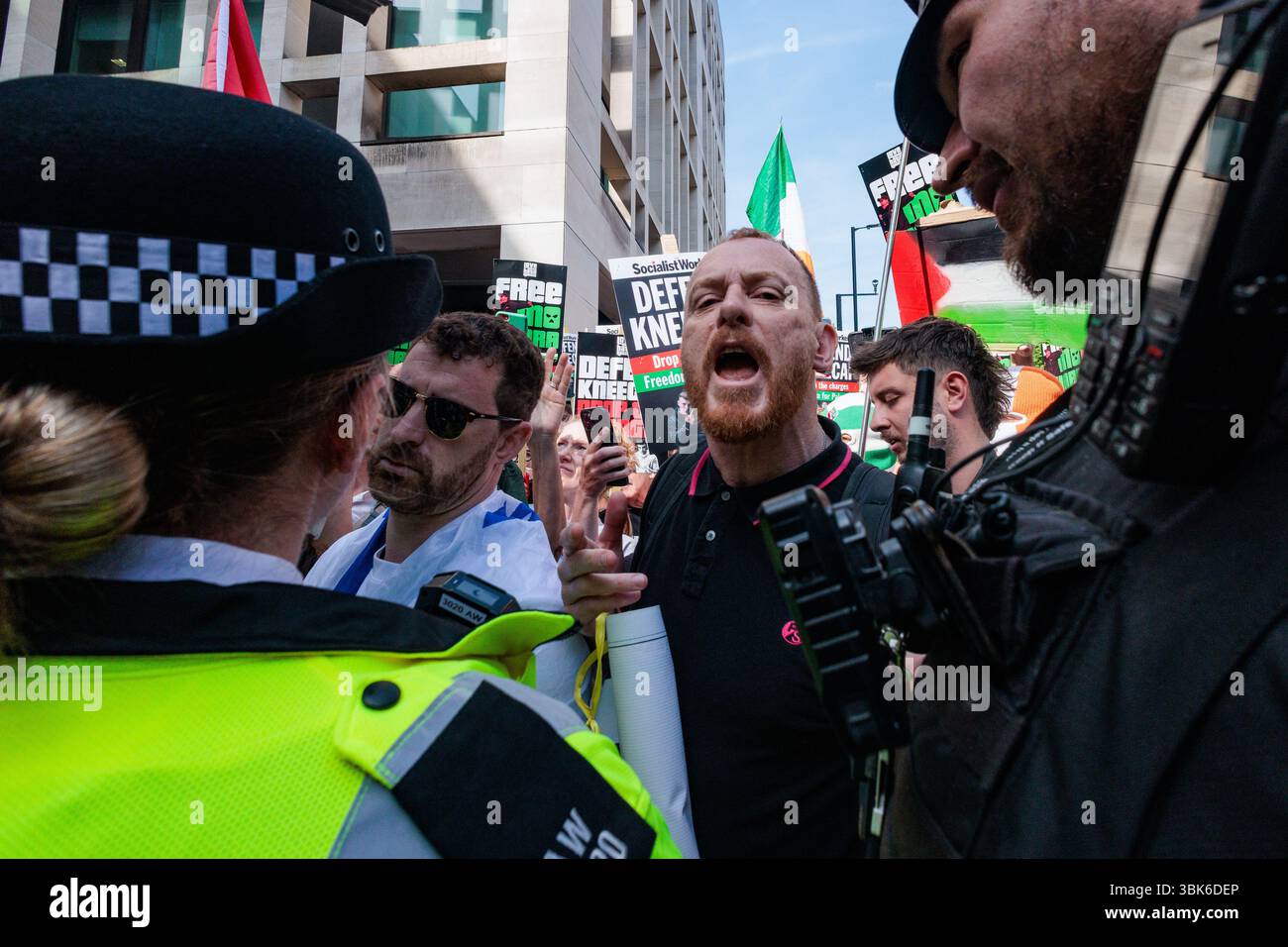 London, UK. 18th June, 2025. Two pro-Israel activists, one of whom Mark ...
