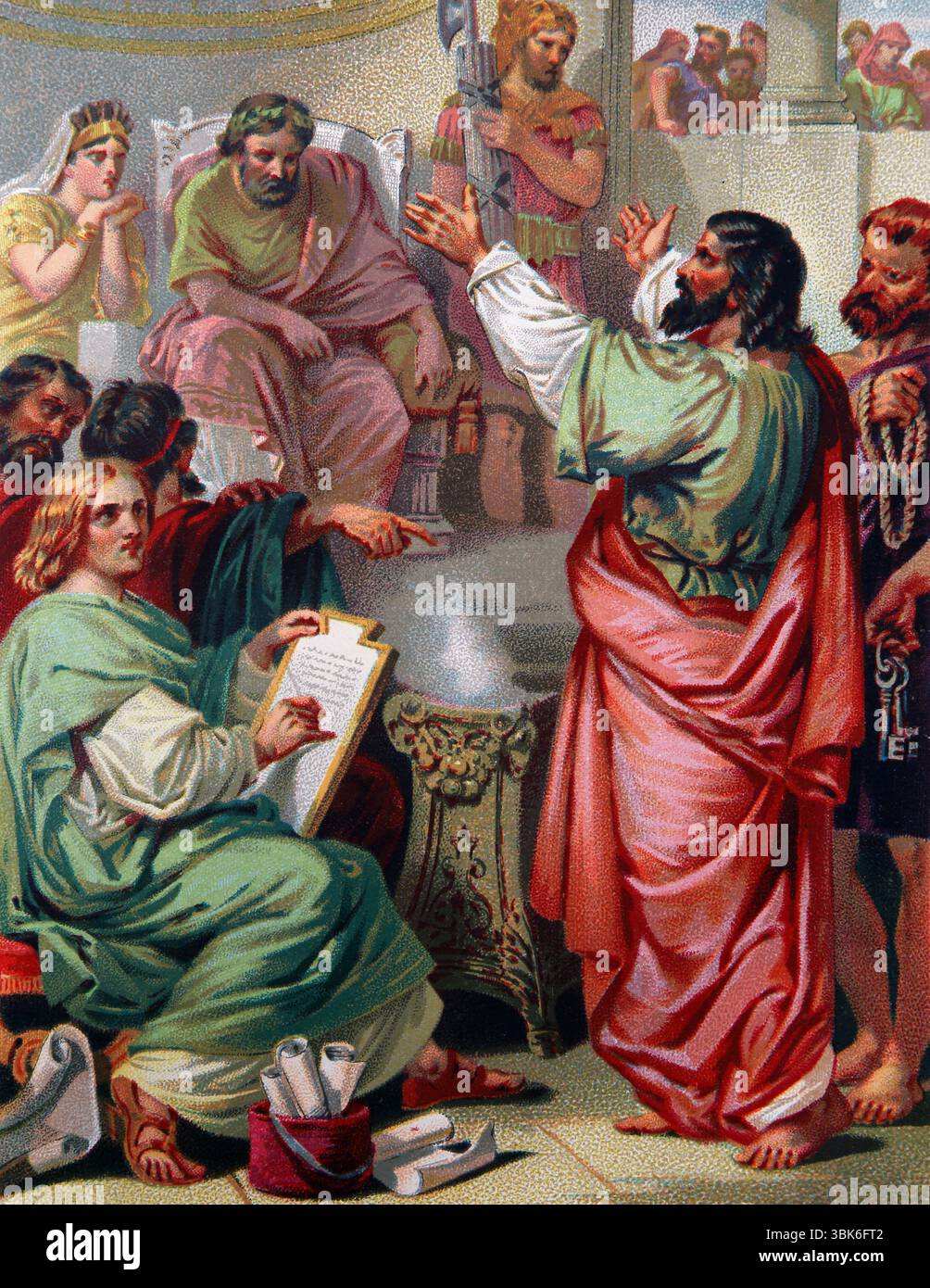 Illustration of saint Paul before Felix the Roman Governor of Judea ...