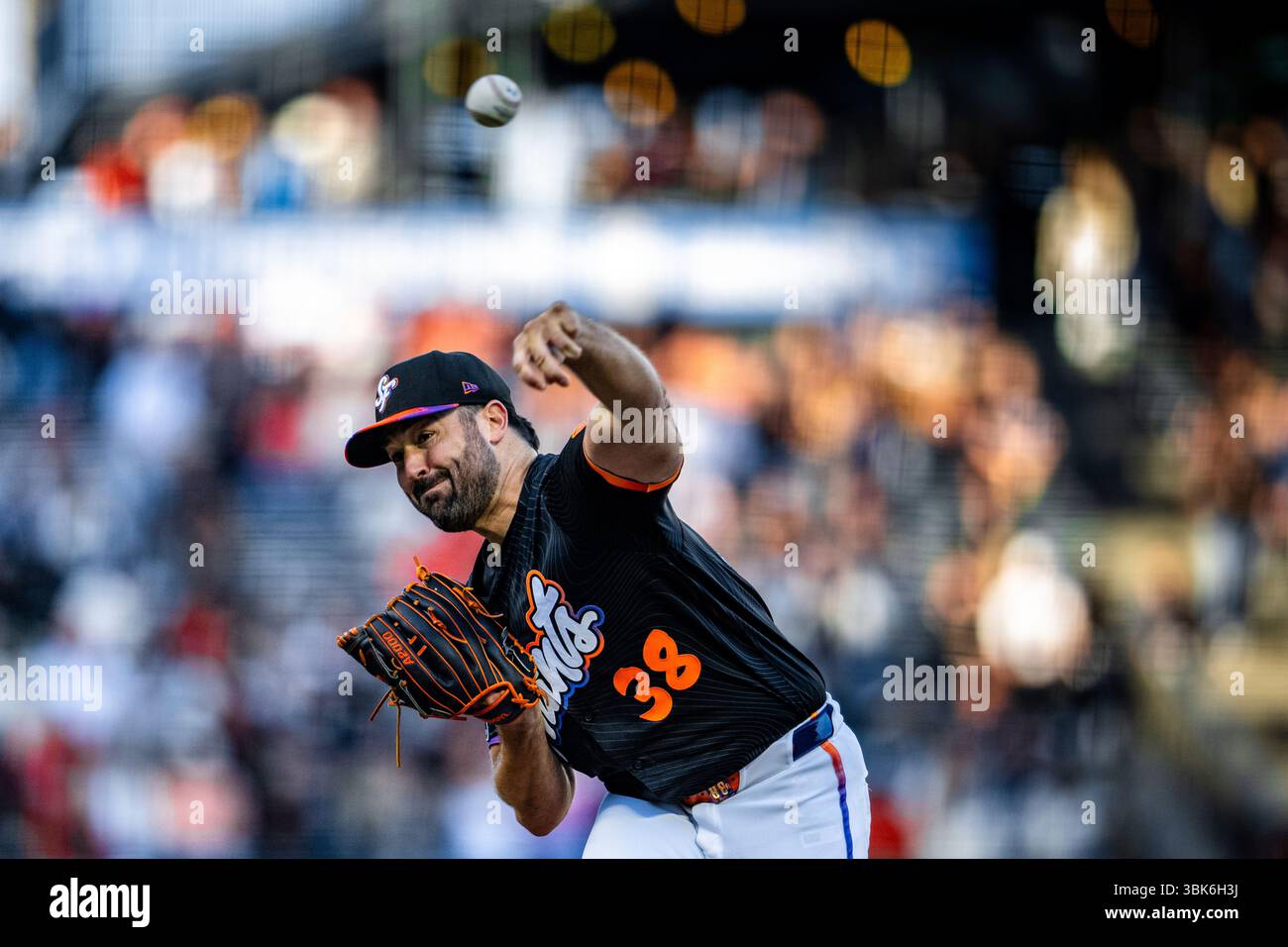 SAN FRANCISCO, CA - JUNE 17: San Francisco Giants pitcher Robbie Ray (38) throws the first pitch ...