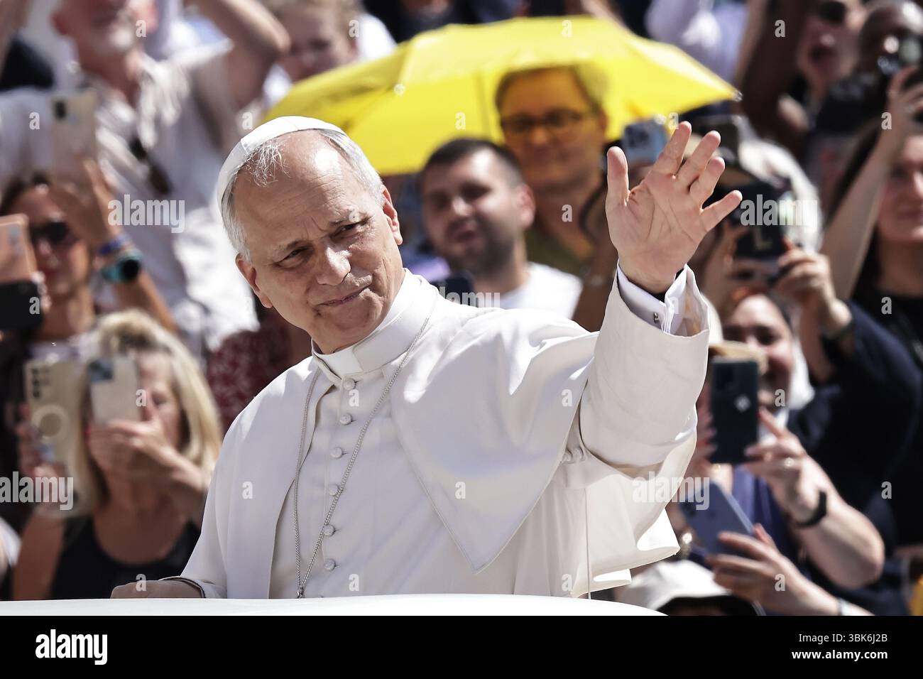 June 14, 2025. Vatican City State: POPE LEO XIV during his Wednesday ...