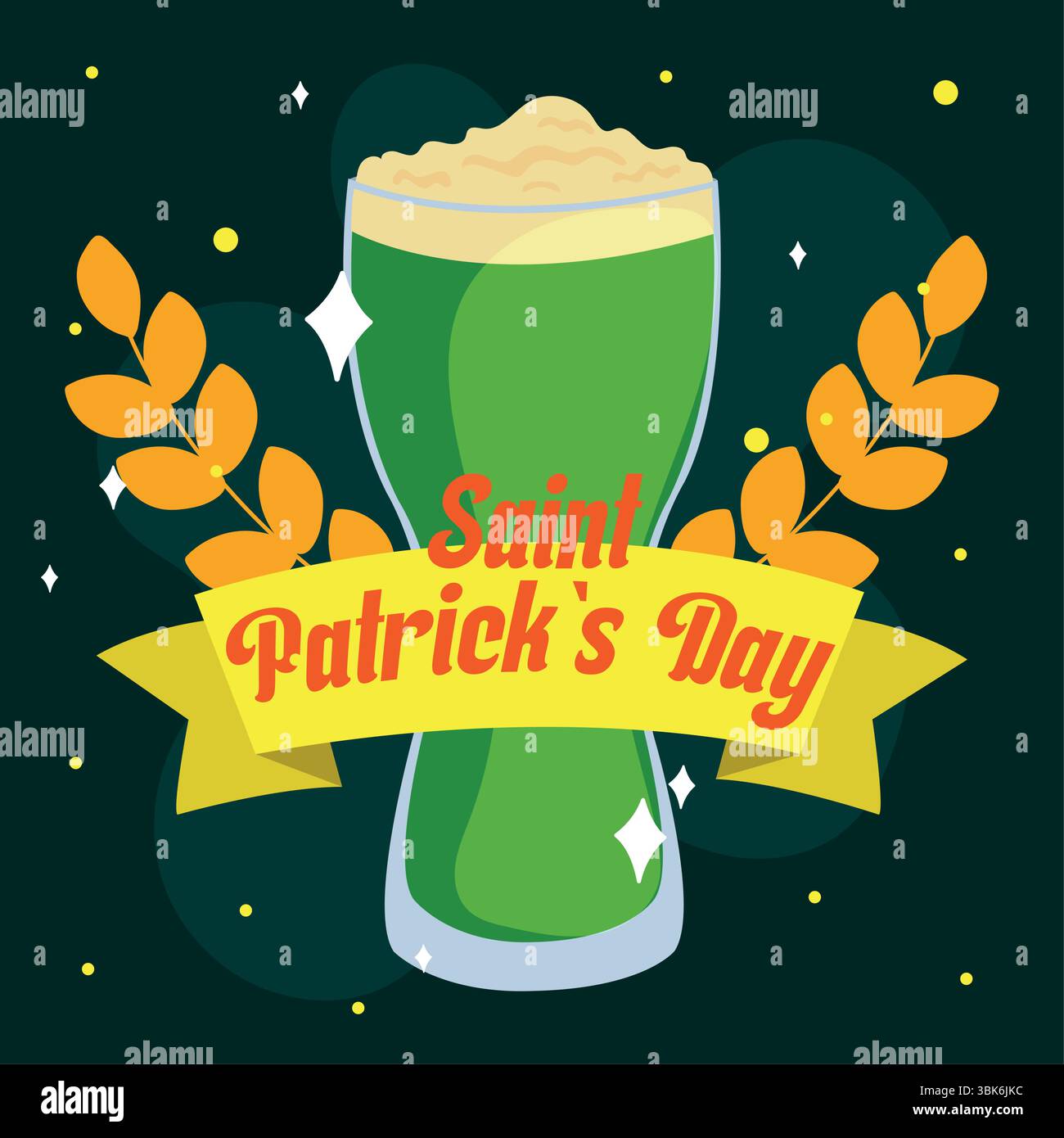 Green glass decor Stock Vector Images - Alamy