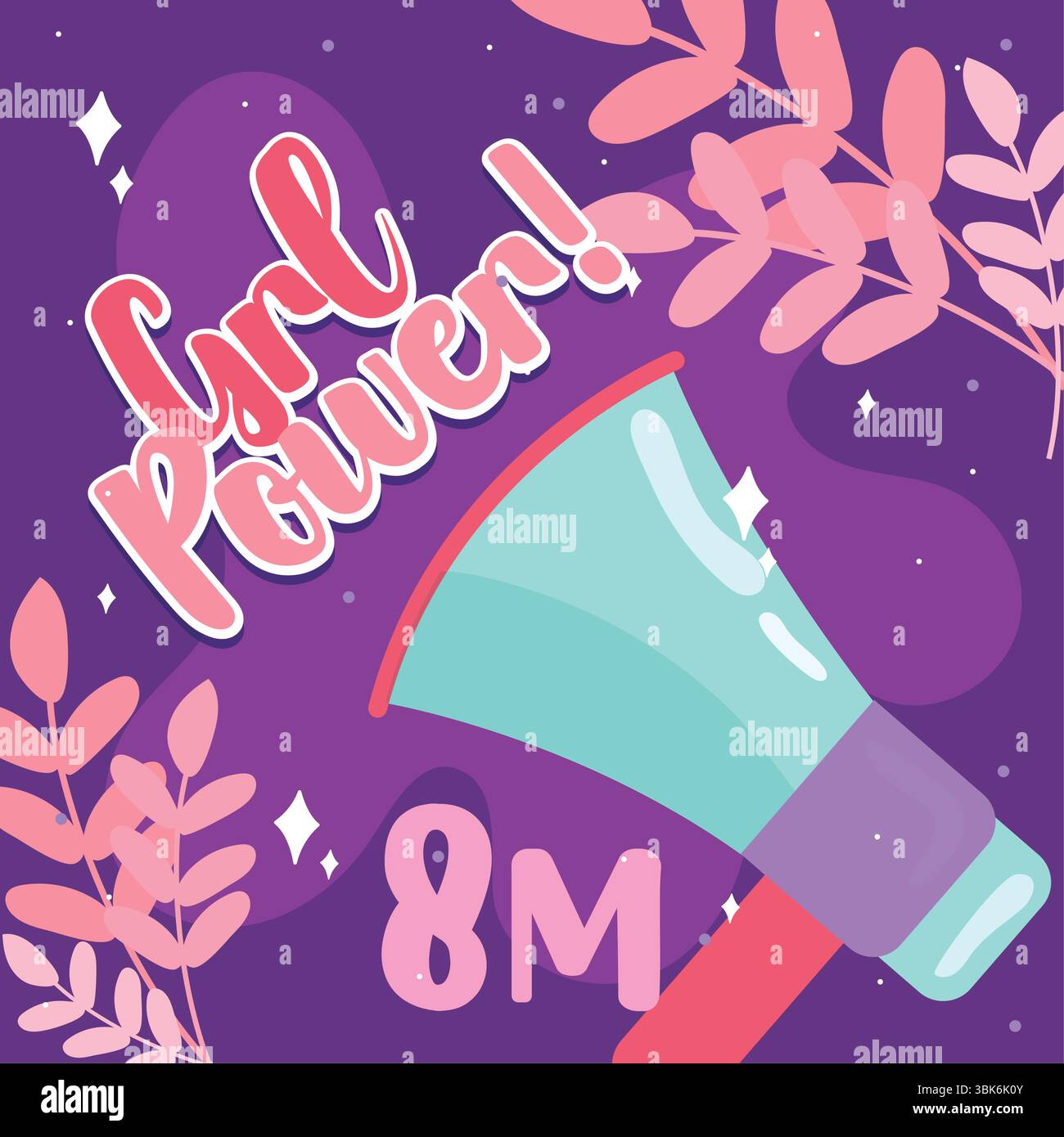 Woman megaphone protest voice Stock Vector Images - Alamy