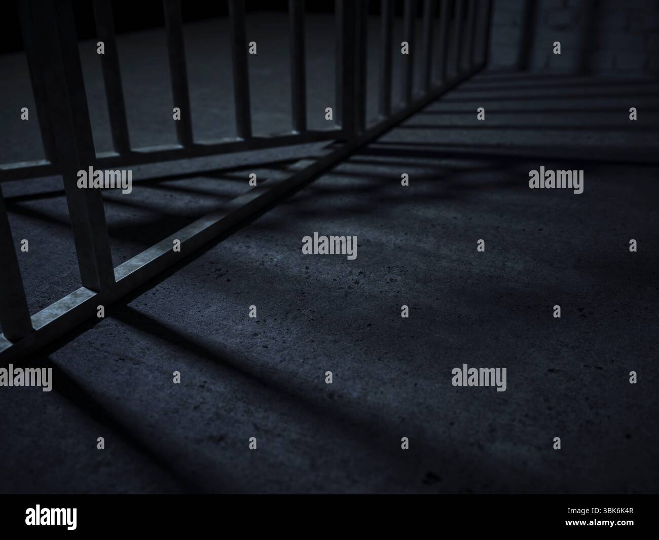 3D render of an open prison cell Stock Photo - Alamy