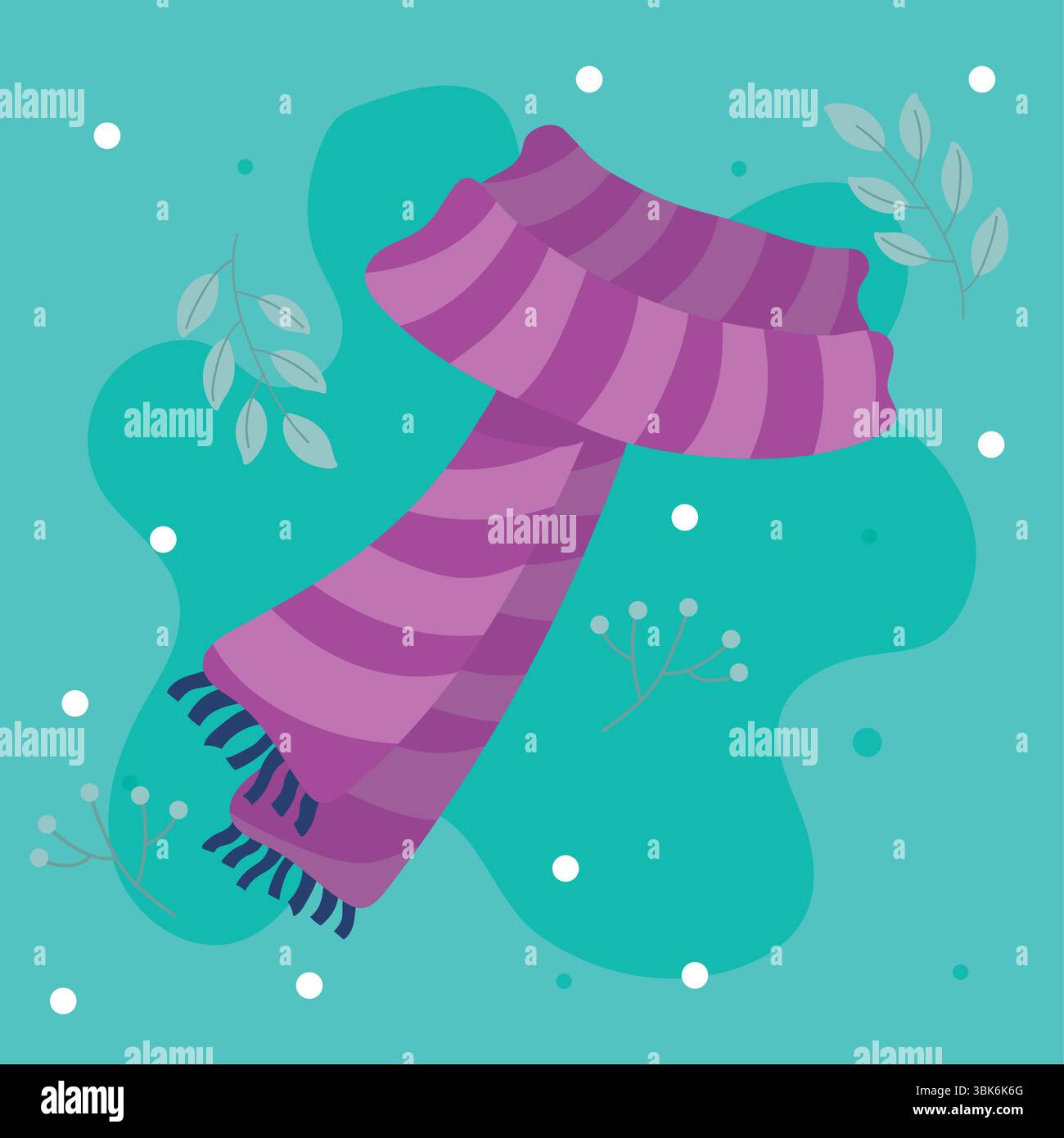 Cozy scarf in cold Stock Vector Images - Alamy