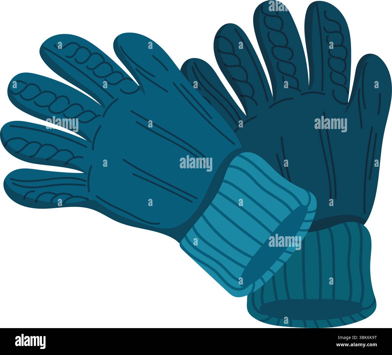 Pair warm winter gloves Stock Vector Images - Alamy