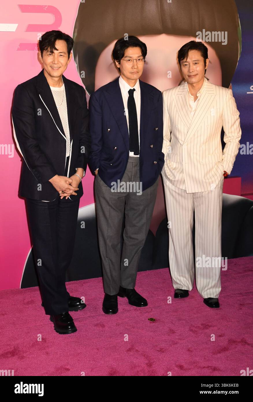 New York, NY, USA. 18th June, 2025. Lee Jung-jae, Hwang Dong-hyuk and ...