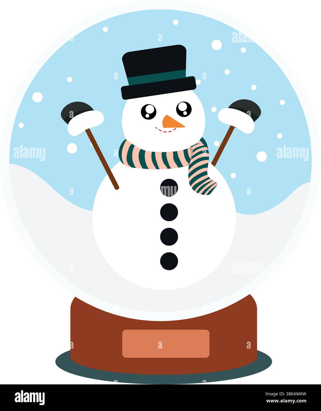 Snowman inside snow globe Stock Vector Images - Alamy