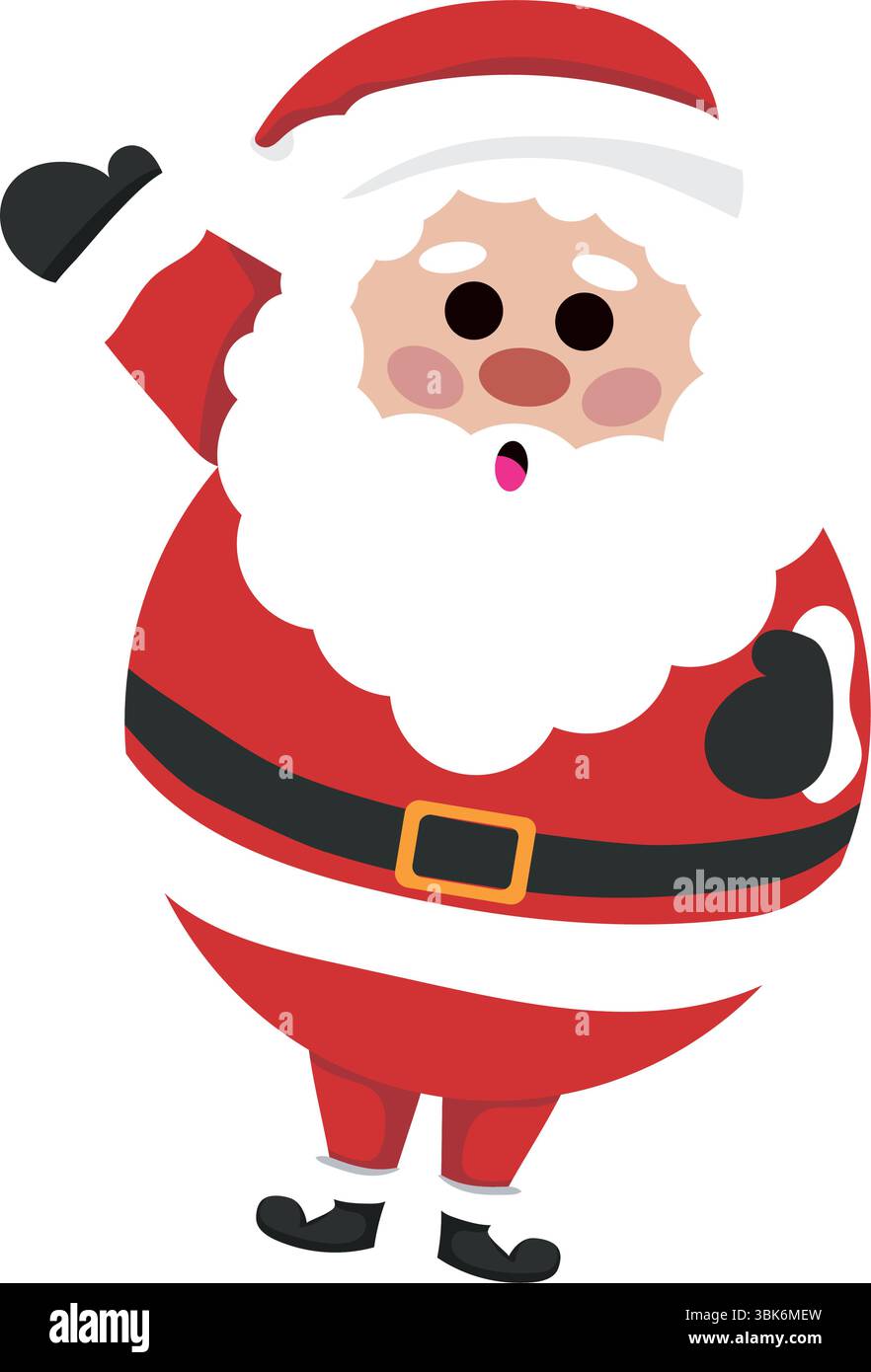 Cartoon santa waving christmas Stock Vector Images - Alamy