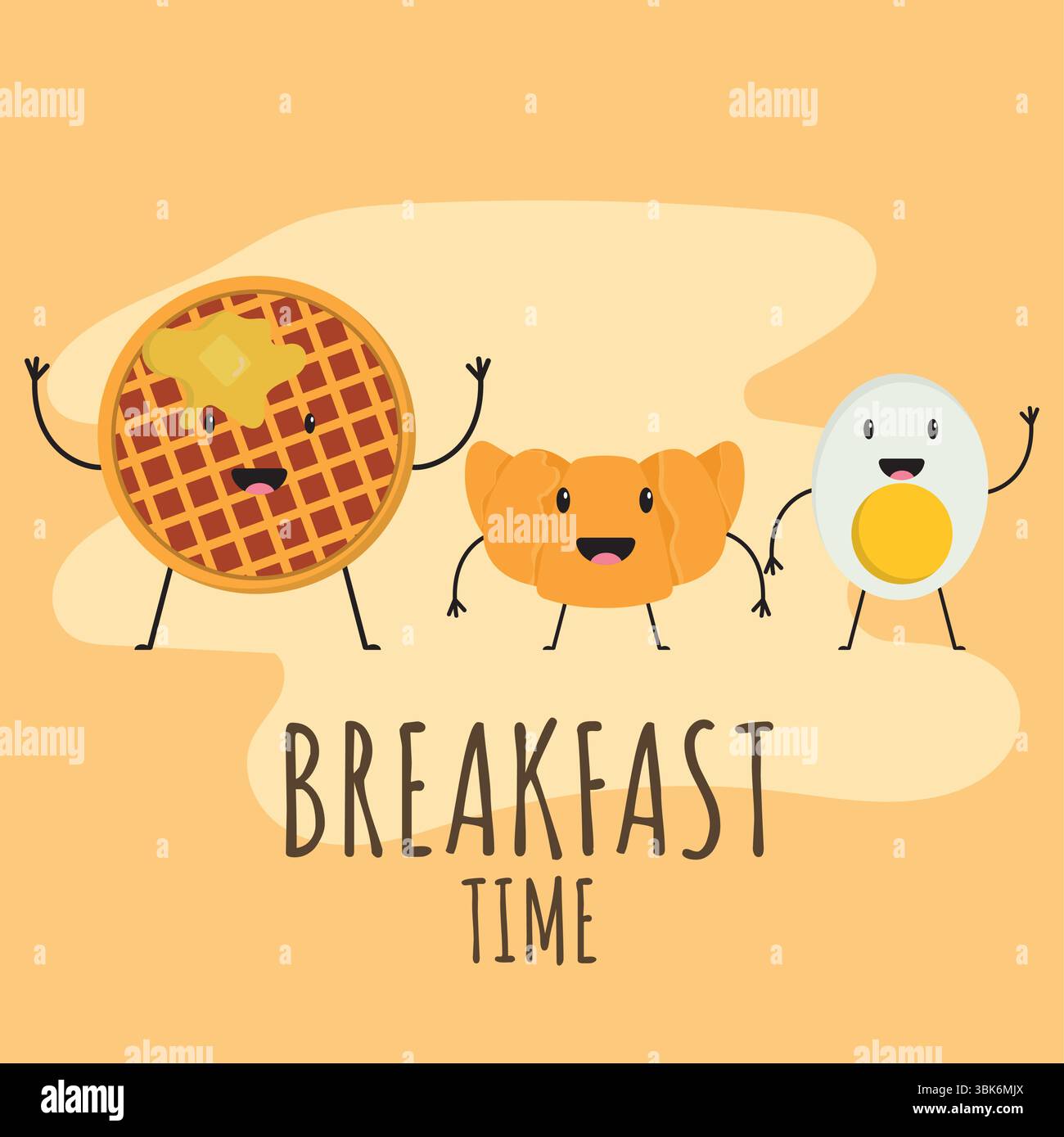Simple breakfast toast butter Stock Vector Images - Alamy