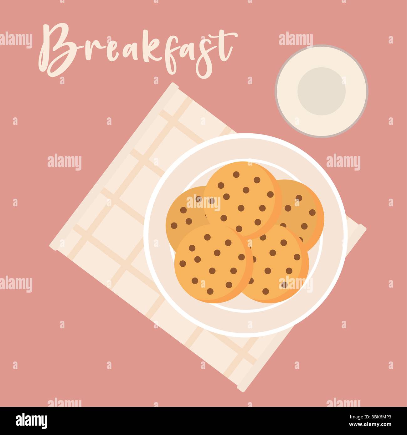 Tasty cookies on kitchen Stock Vector Images - Alamy