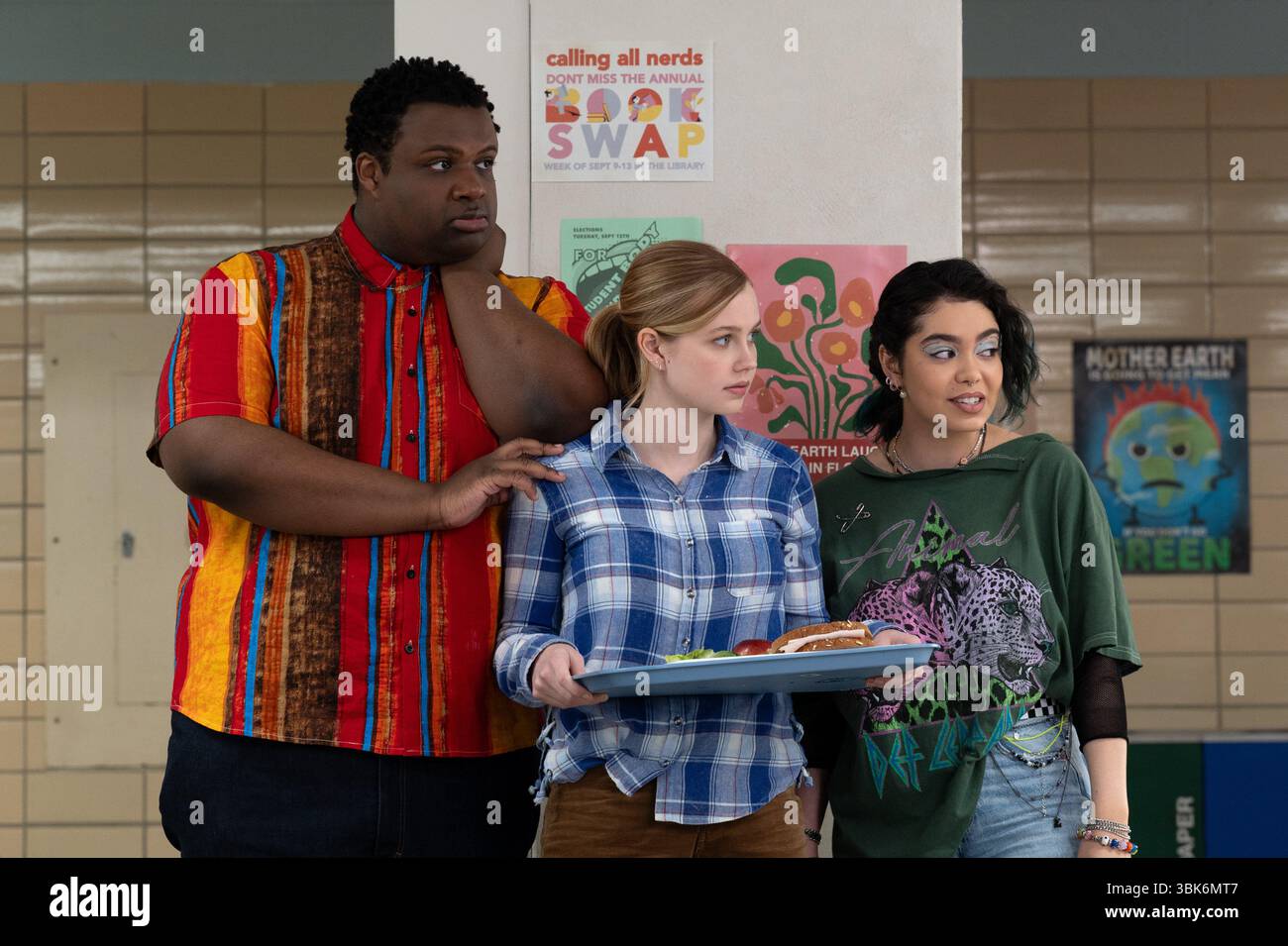 Mean Girls (2024) Jaquel Spivey plays Damian, Angourie Rice plays Cady ...