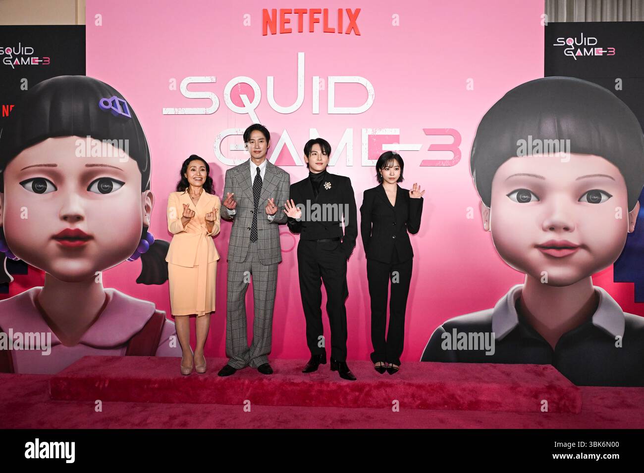 Kang Ae-sim, from left, Park Sung-hoon, Yim Si-wan, and Jo Yu-ri attend the premiere of the ...