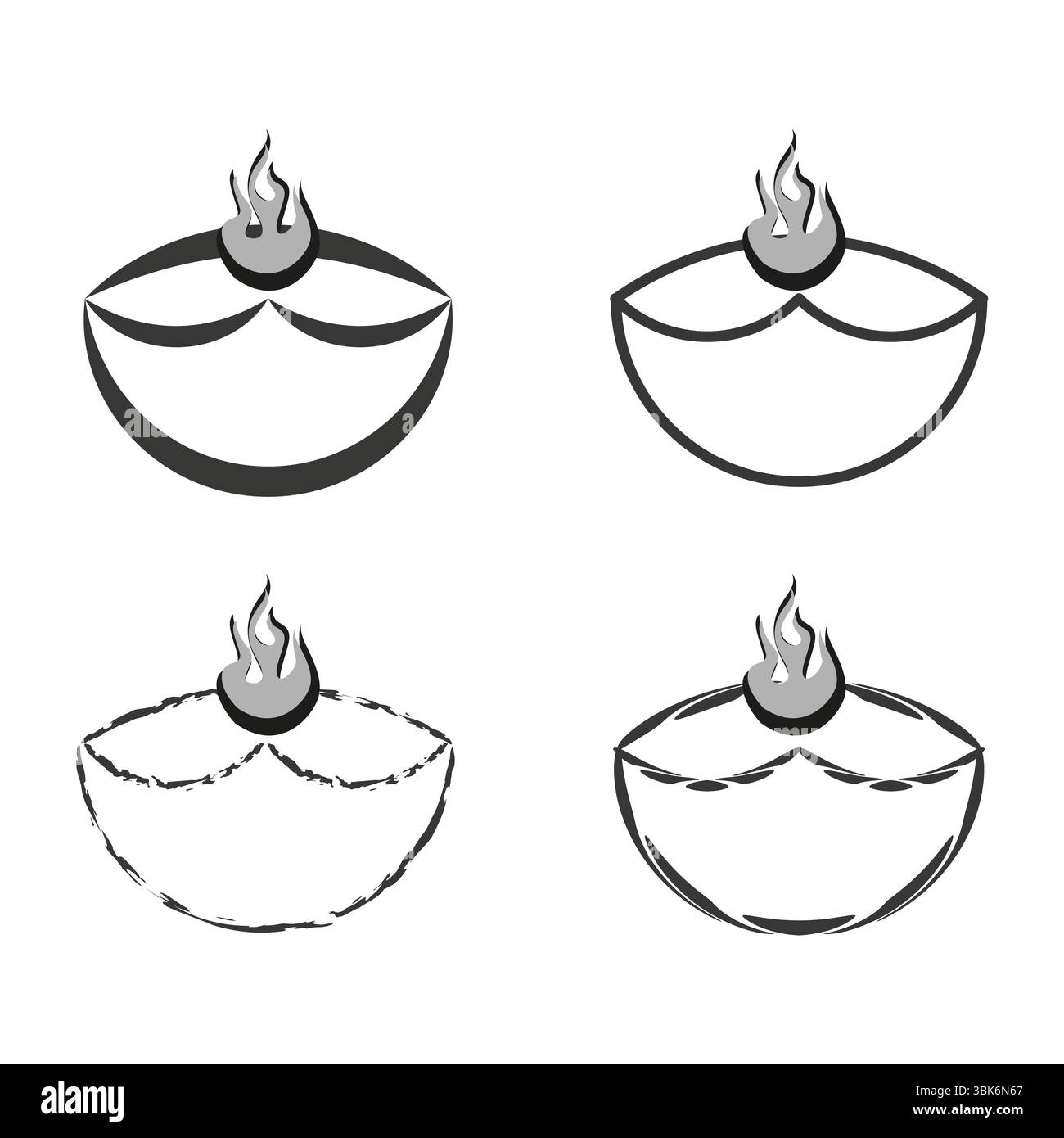 Oil lamp icon. Flame light symbol. Vector religious object. Traditional ...