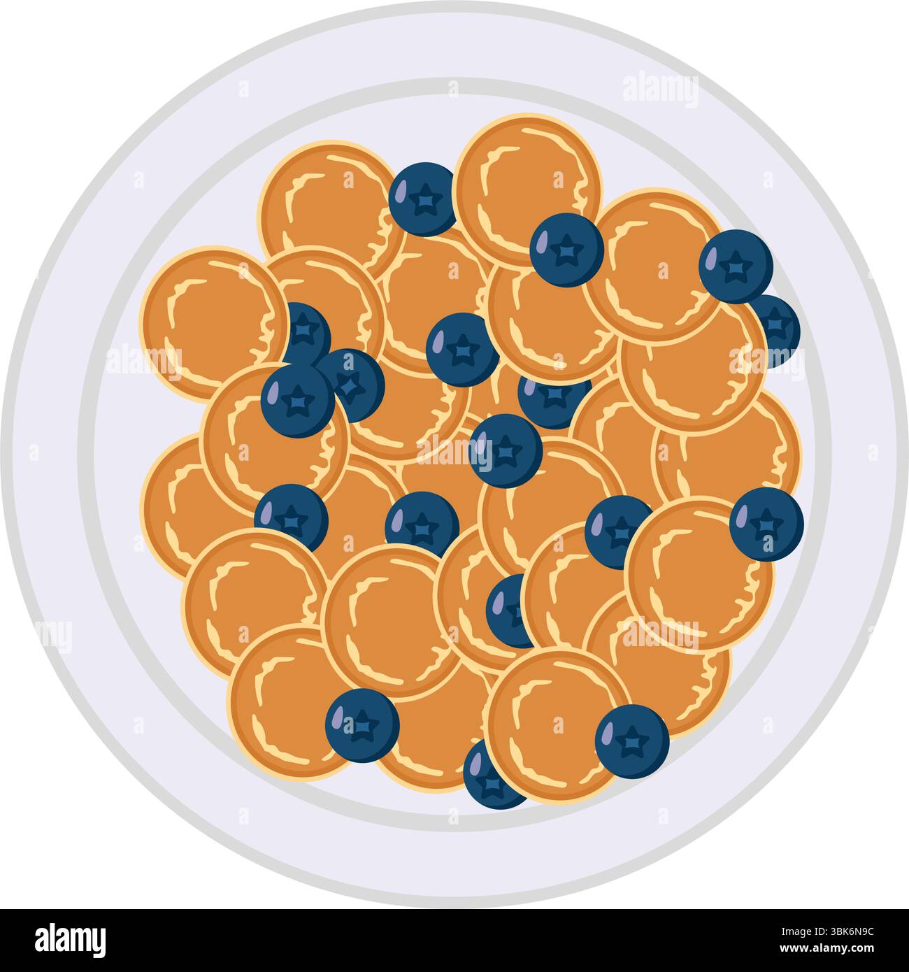 Cute cartoon vector pancakes Cut Out Stock Images & Pictures - Alamy