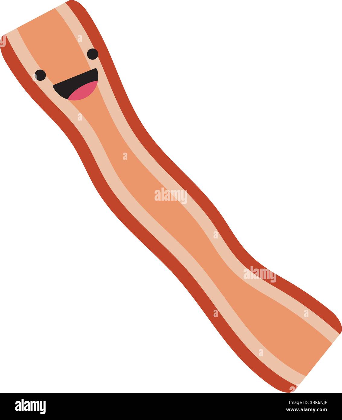 Cartoon crispy bacon strip. Vector Stock Vector Image & Art - Alamy