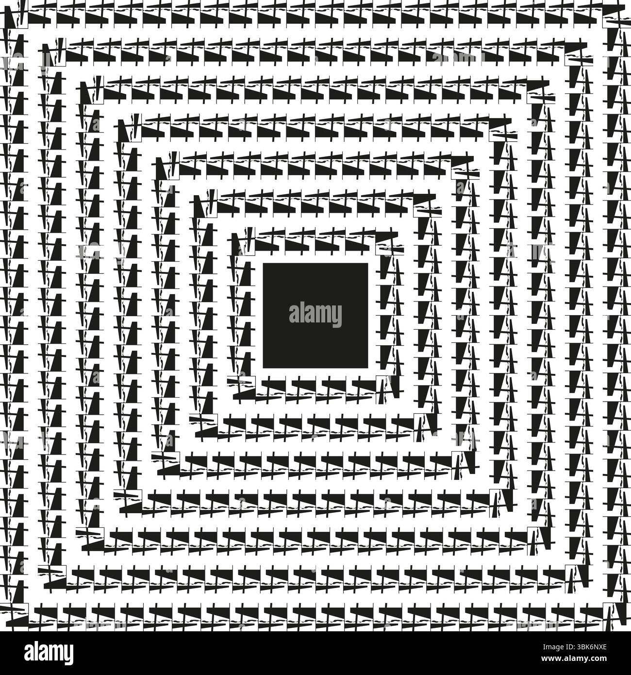 Square frame border. Geometric outline structure. Vector rectangular ...