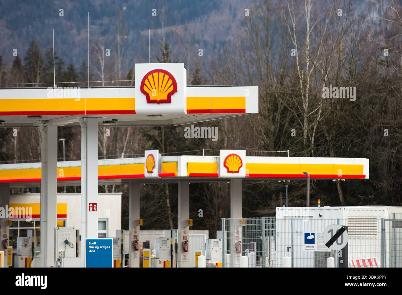 British multinational oil and gas company; Shell petrol station logo ...