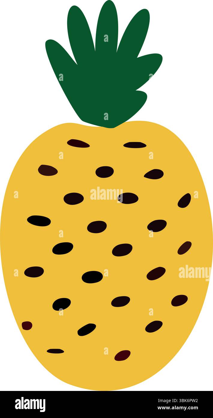 Cute pineapple simple cartoon Stock Vector Images - Alamy