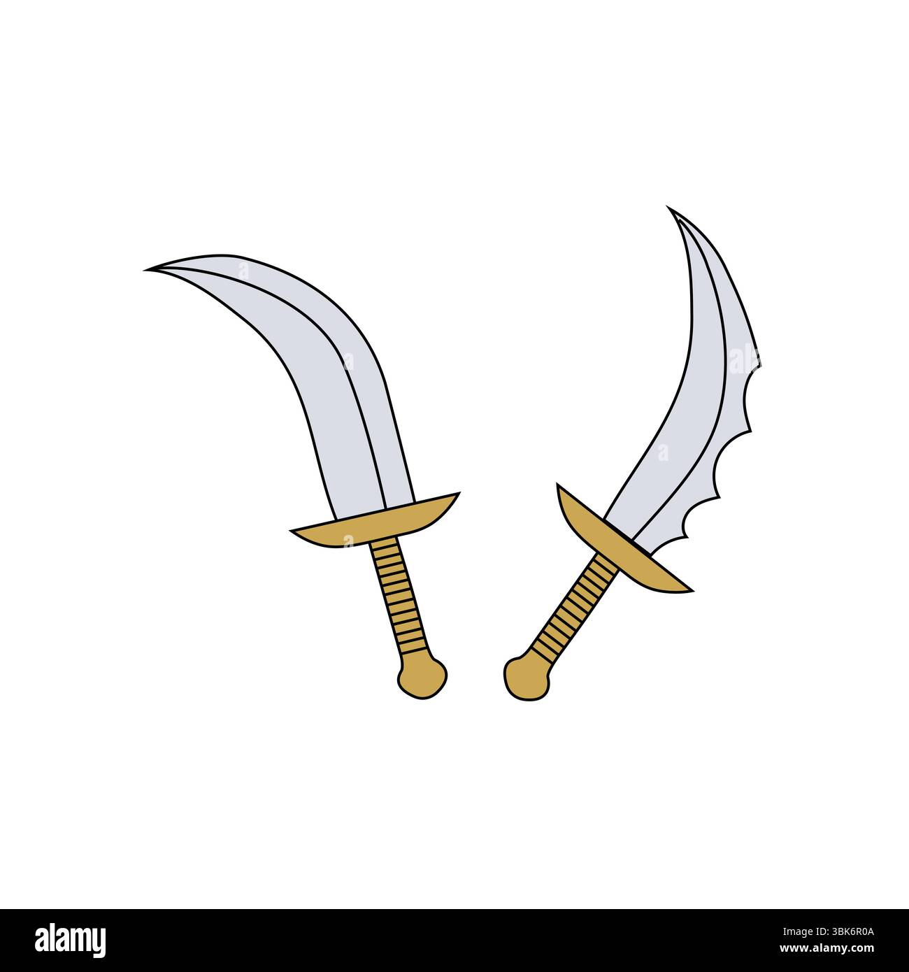 Curved daggers Cut Out Stock Images & Pictures - Alamy