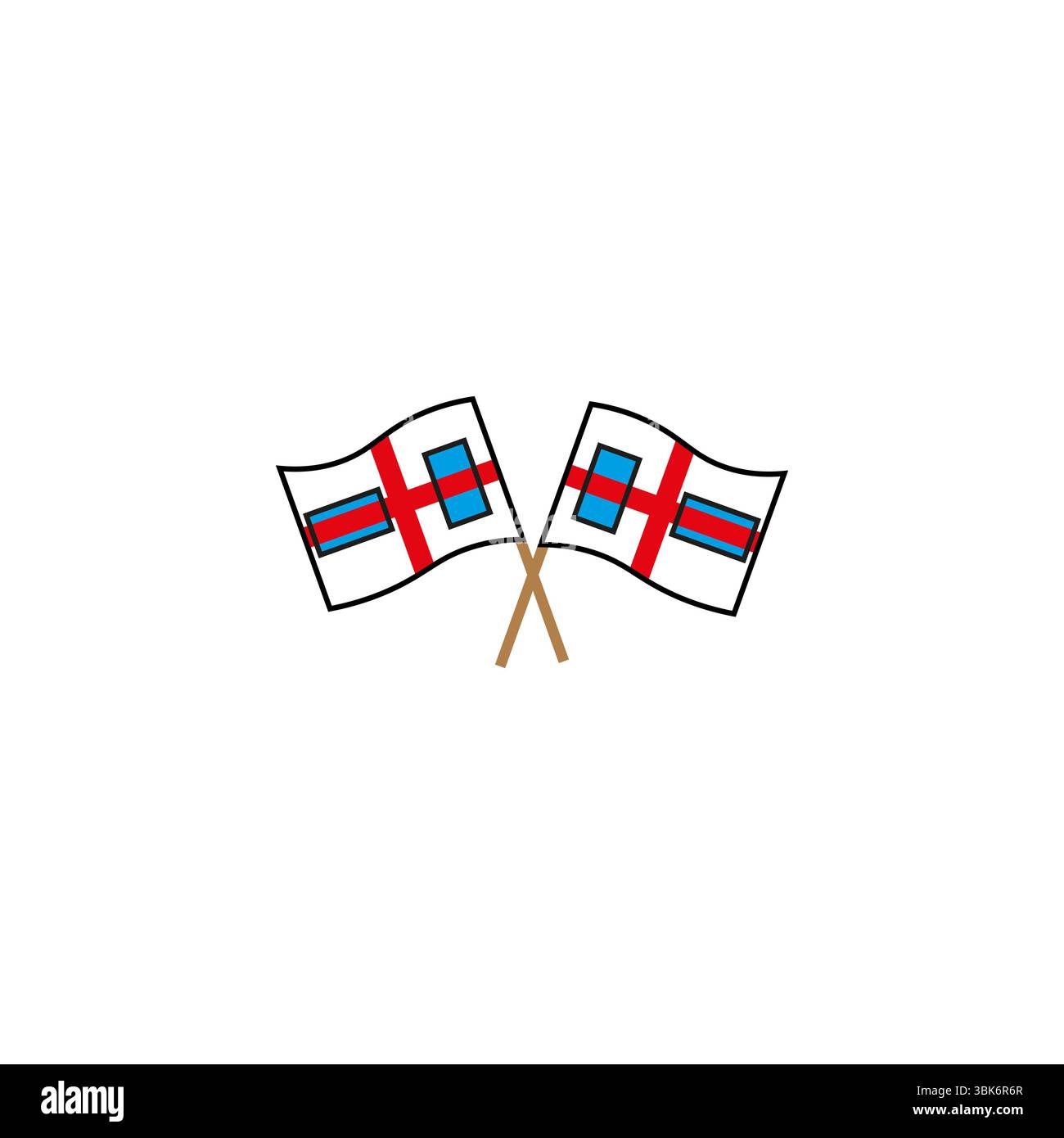 English flags crossed. National symbols display. Great Britain banner ...