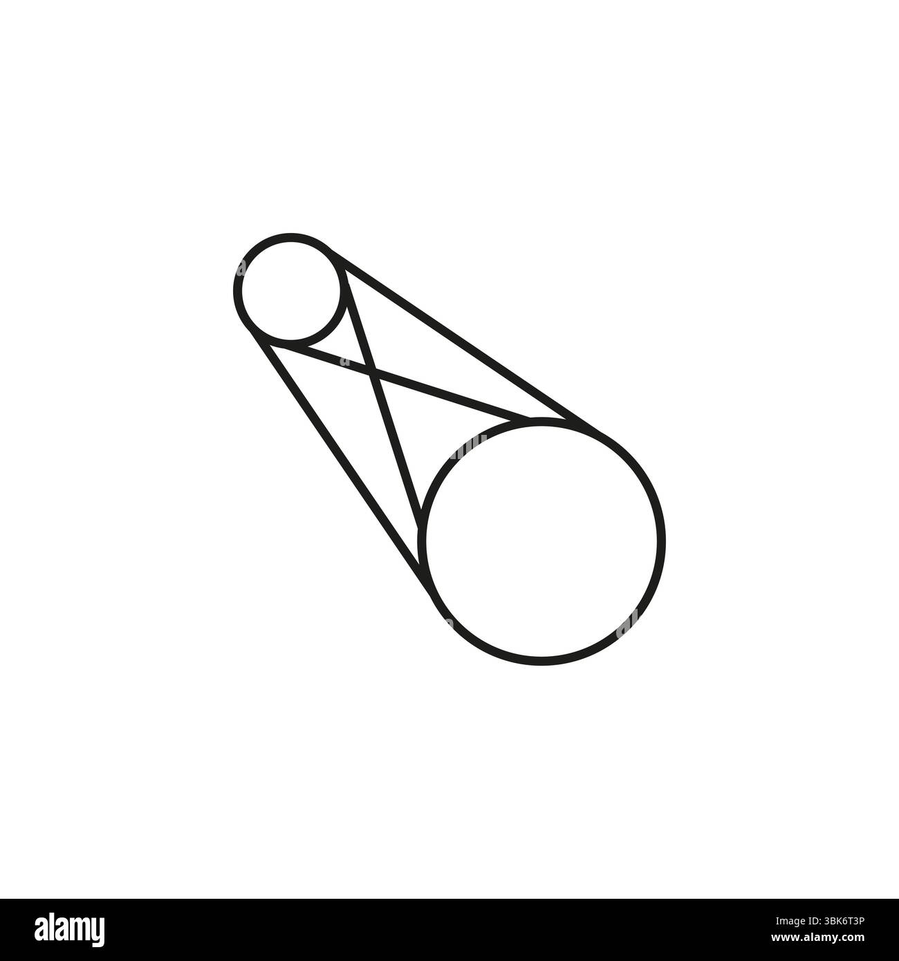 Pulley system icon. Belt drive triangle. Vector gear connection ...