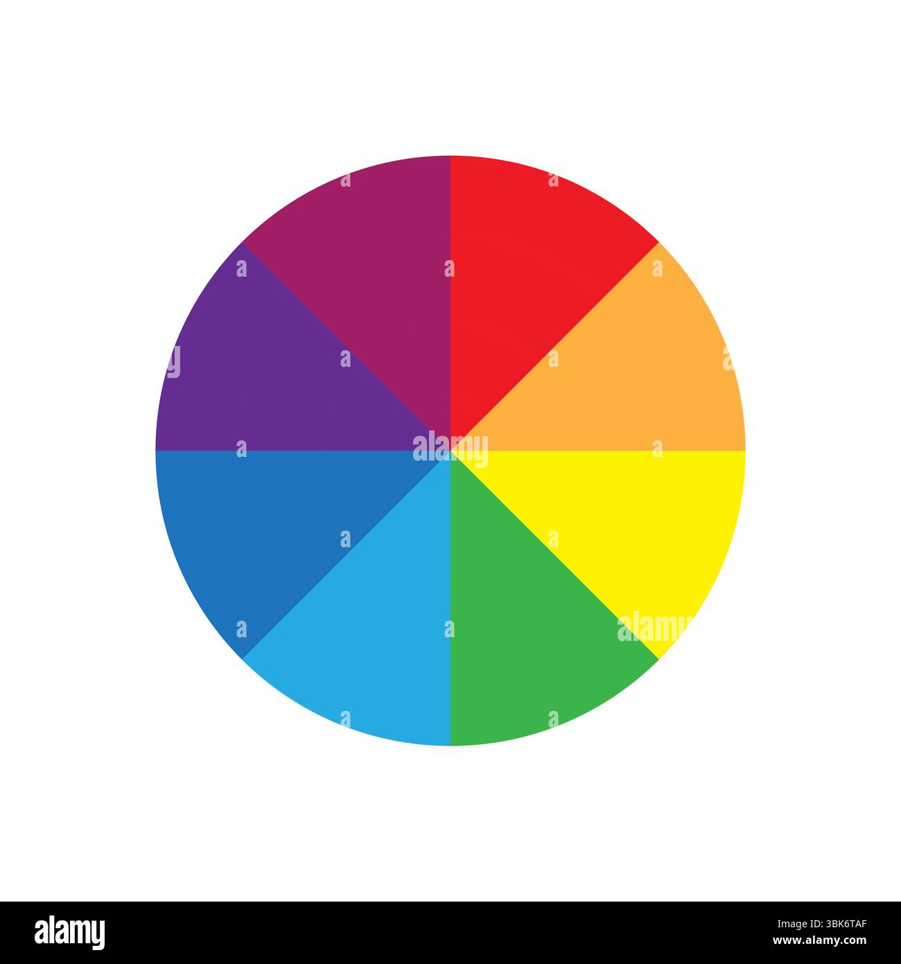 Color wheel symbol. Vector illustration. Rainbow spectrum hues Stock ...
