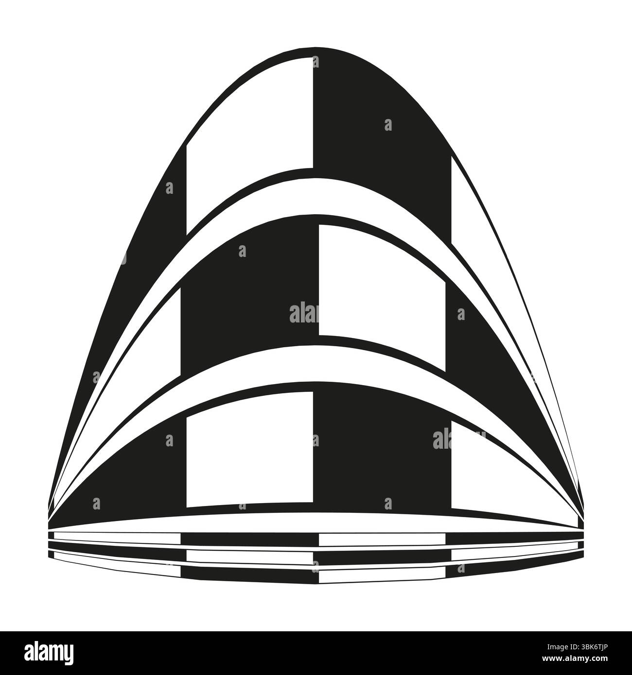 Checkerboard pyramid icon. Tiered structure symbol. Black white Vector ...