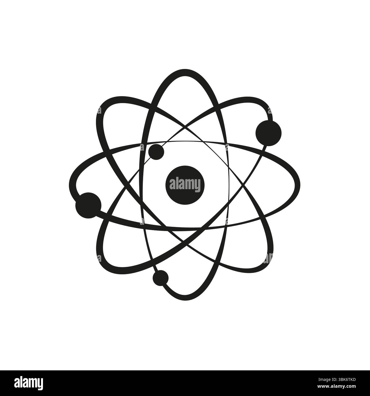 Atom scientific icon. Energy Vector model. Physics chemistry symbol ...