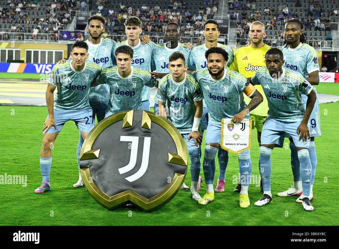 Juventus players pose for a team photo ahead of the Club World Cup ...