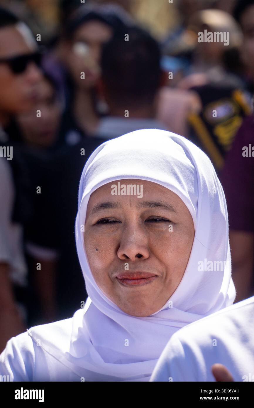 Khofifah Indar Parawansa. Governor of East Java in white clothes Stock ...
