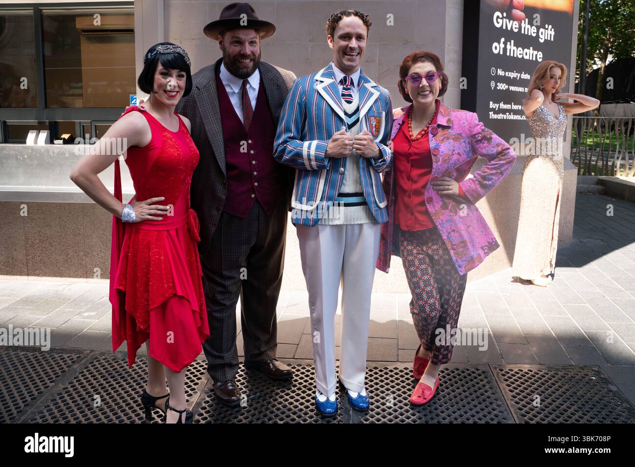 London, UK. 18th June, 2025. L-R Charlotte Scott, Henry Lewis, Tom ...